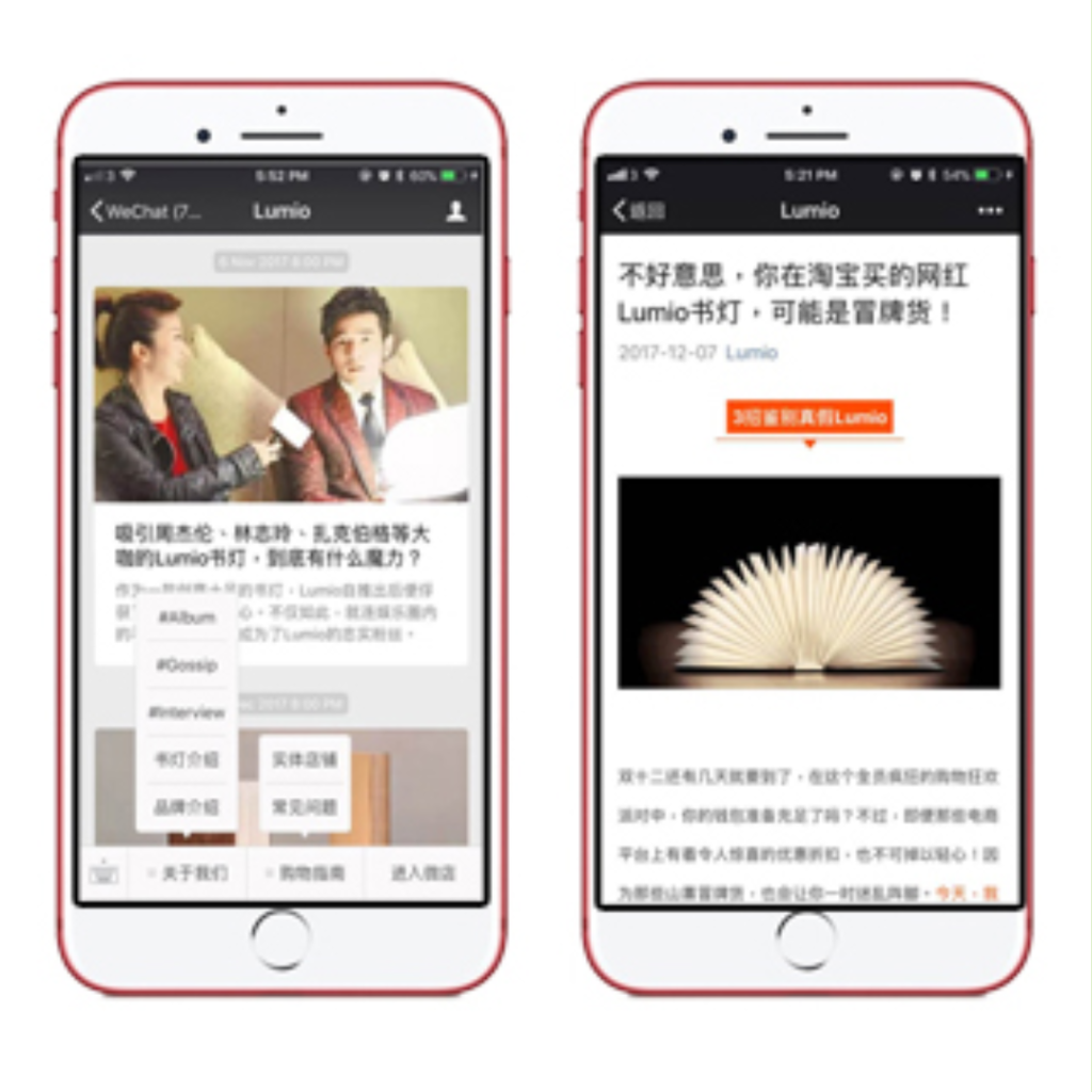 Portfolio – Lumio – WeChat E-Shop & Market Entry - Matrix